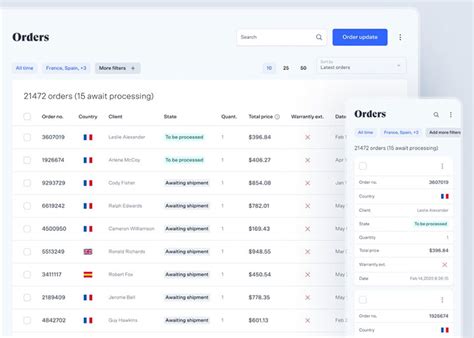 data table ui design examples to use as inspiration