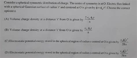 Answered Consider A Spherical Symmetric Distribution Of Charge The Kunduz