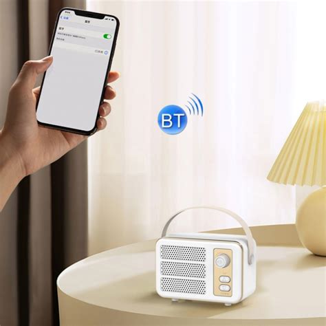 미니 레트로 Hifi 레벨 스테레오 사운드 휴대용 휴대용 블루투스 스피커 색상 보라색