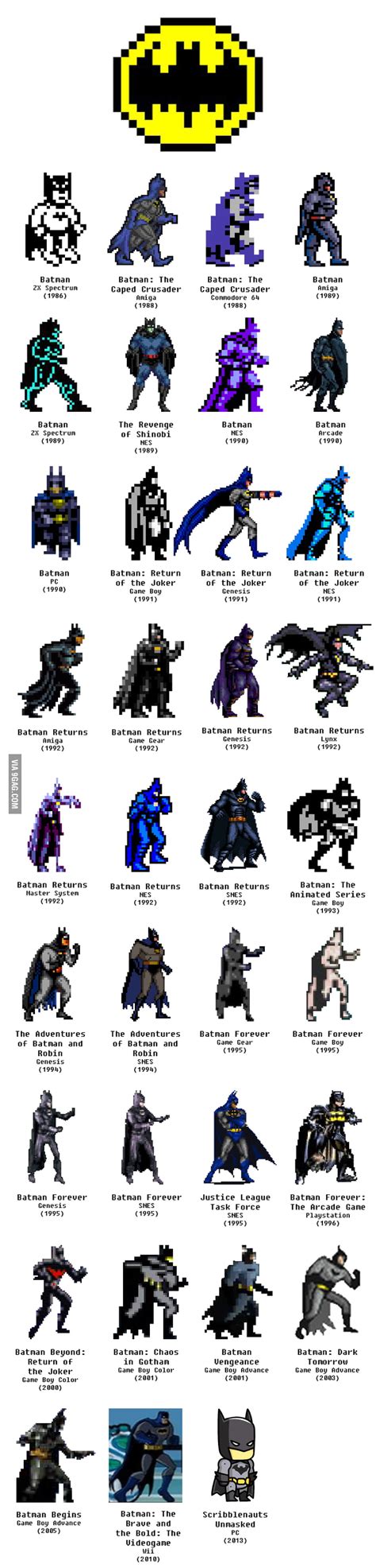 A Collection Of Batman Sprites 9gag