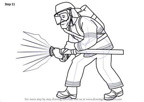 How To Draw A Fireman Other Occupations Step By Step DrawingTutorials101 Com