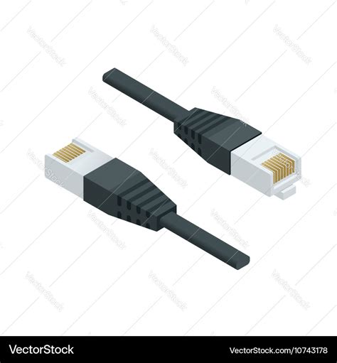 Isometric Lan Cable Network Internet Icon Vector Image