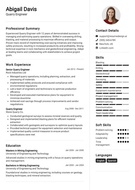 18 Mining Engineer Resume Examples And Templates For 2025 Resumedesign Ai