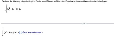 Solved Evaluate The Following Integral Using The Fundamental Chegg