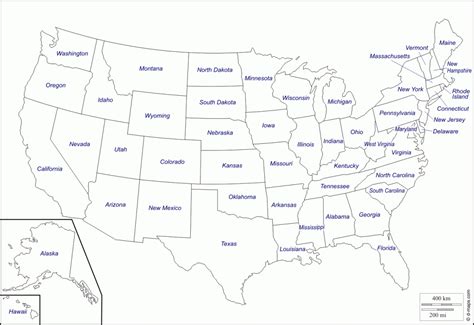 Free Printable Us Map Of States