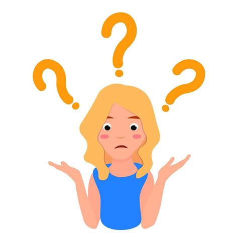 cara de mujer confundida ilustración de vector plano simple del