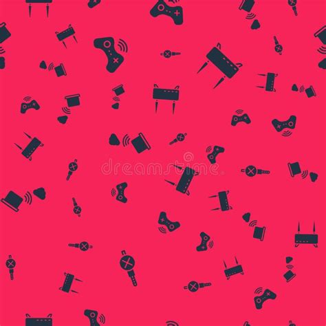 Set No Audio Jack Wireless Gamepad Network Cloud Connection And Router And Wi Fi Signal On