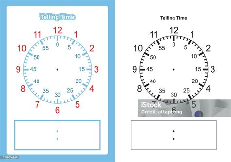 시간 시계 얼굴 또는 빈 시계 얼굴을 가르치는 교사 차트에 대한 시간을 말하는 교육 시간 차트 교습에 대한 스톡 벡터 아트 및 기타 이미지 Istock