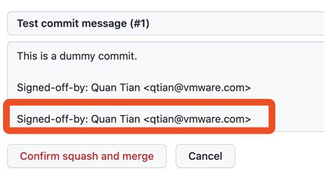 Does Github Add Signed Off By Into Commit Messages When Using Squash
