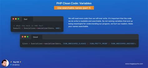 Raj Kb On Linkedin 3️⃣ Clean Code Series Variables📒 🧑💻 ☑️ Use