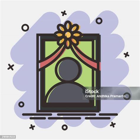 죽은 자의 아이콘 사진입니다 죽은 자의 날 축하 요소 만화 스타일의 아이콘 인쇄 포스터 로고 파티 장식 인사말 카드 등에 적합합니다 11월에 대한 스톡 벡터 아트 및 기타