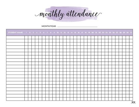 52 Free Printable Attendance Sheets Printabulls Attendance Sheet Attendance Sheet Template
