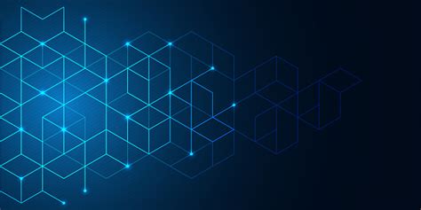 아이소메트릭 디지털 블록이 있는 추상적인 기하학적 배경 블록 체인 개념과 현대 기술 육각형에 대한 스톡 벡터 아트 및 기타 이미지 육각형 패턴 연결 Istock