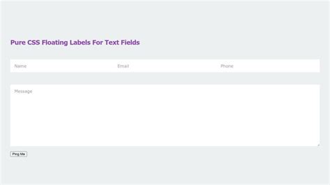 Floating Labels Via Css