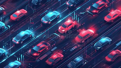 Ai Programmers Training Deep Learning Models For Autonomous Vehicles Stock Illustration