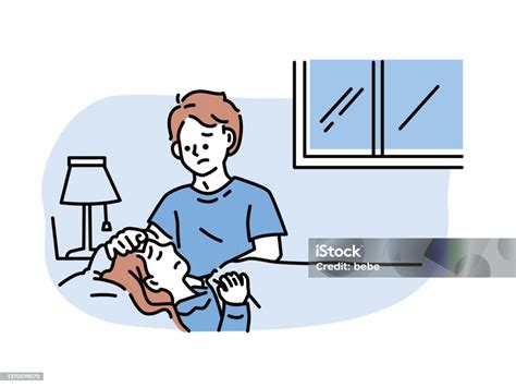 건강이 좋지 않은 간호 일러스트 건강 및 간호의 그림 감기 발열 질병 수면 피로 건강 20 29세에 대한 스톡 벡터 아트 및 기타 이미지 Istock