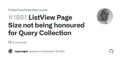 Listview Page Size Not Being Honoured For Query Collection · Issue 1881 · Flutterflow