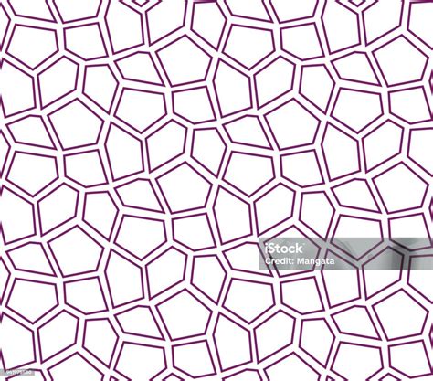 Seamless Vector Mosaic Pattern Irregular Cells Background Voronoi