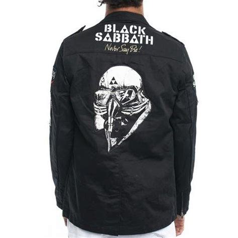 Full Zip Black Cotton Sabbath Army Jacket