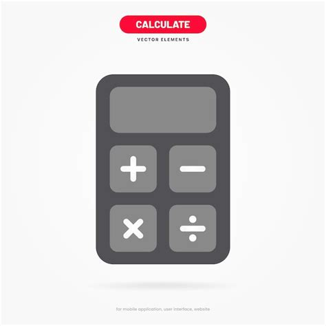 흰색 배경에 계산기 아이콘 벡터 저축 재정 기호 Ui Ux에 대한 경제 계산 프리미엄 벡터
