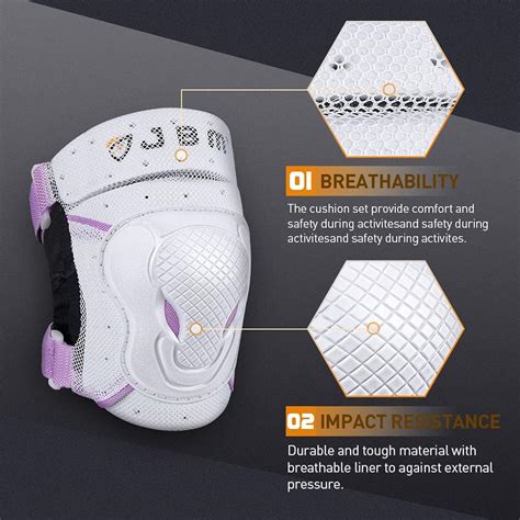 JBM BMX Rodilleras y coderas con muñequeras coderas y rodilleras para adultos coderas y