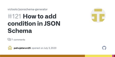 how to add condition in json schema · issue 121 · victools jsonschema generator · github
