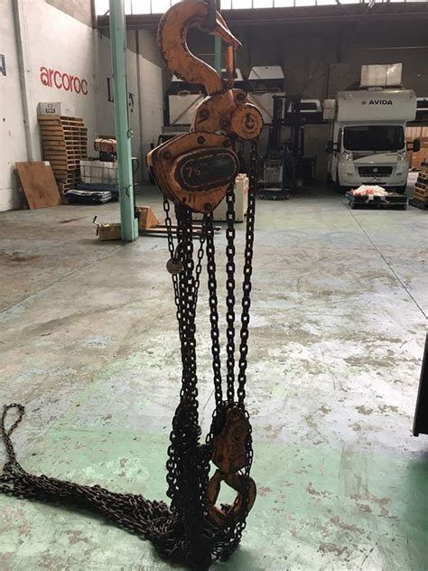 Pwb Anchor 7 5 Ton X 6 Meter Drop Chain Hoist Block And Tackle Auction
