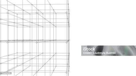 입자와 선이 있는 추상적인 공상과학 큐브 세계의 벡터 기술 네트워크 연결 글로벌 디지털 연결 Ai 와이어프레임 큐브 블록체인