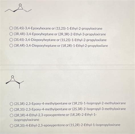 Solved 3s 4s 3 4 Epoxyhexane Or