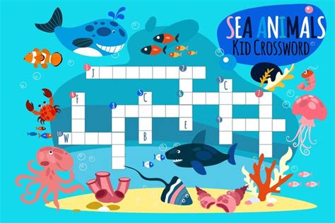 어린이를위한 영어 크로스 워드 무료 벡터