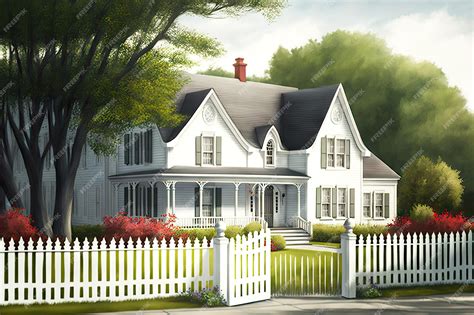 American Dream House White Picket Fence