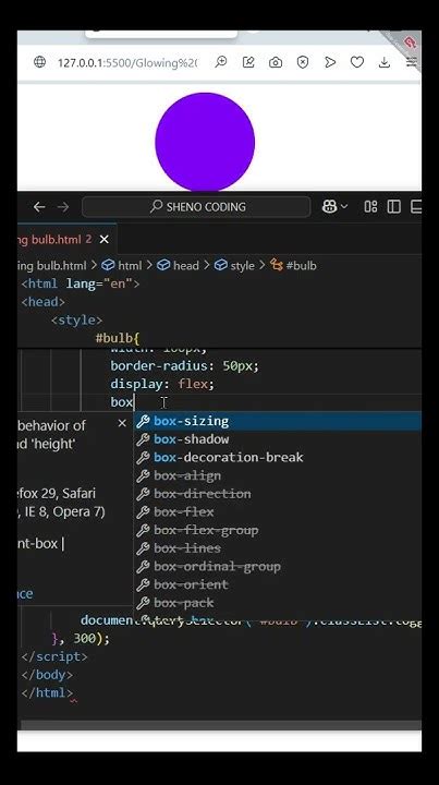 💡 Blinking Bulb With Javascript In 30 Seconds Html Css Js Shorts