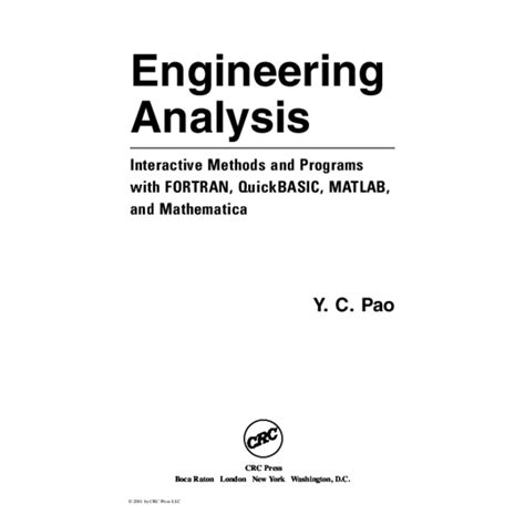 Pdf Engineering Analysis Interactive Methods And Programs With Fortran Quickbasic Matlab