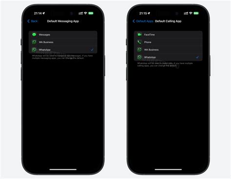 Whatsapp News Of The Week Default Messaging And Calling App Option Is Available On Ios Wabetainfo