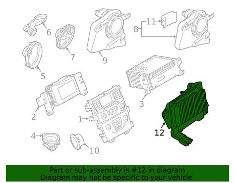Da1z 18b849 A Amplifier 2013 2015 Lincoln Mkx Eastgate Ford Parts