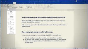 How To Shrink A Word Document From Legal Size To Letter Size