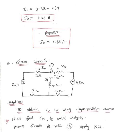 Solved Using Superposition Theorem Solve The Following 1 2 3