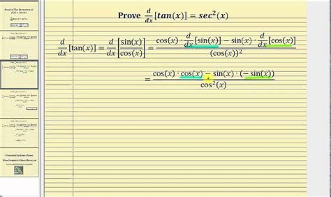 Derivado De Tanx Equações Diferenciais