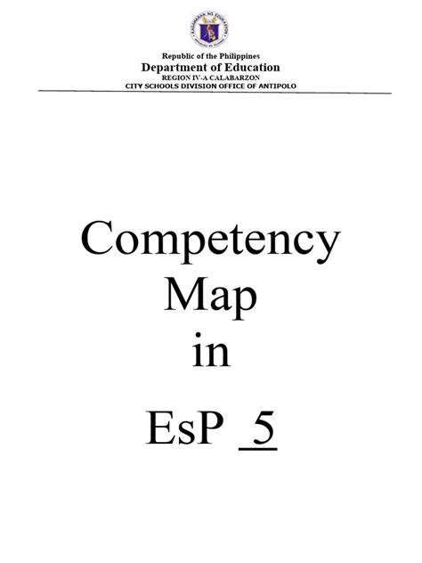 Esp Grade 5 Competency Map Template Pdf