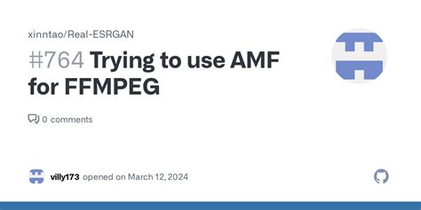 Trying To Use Amf For Ffmpeg Issue Xinntao Real Esrgan Github