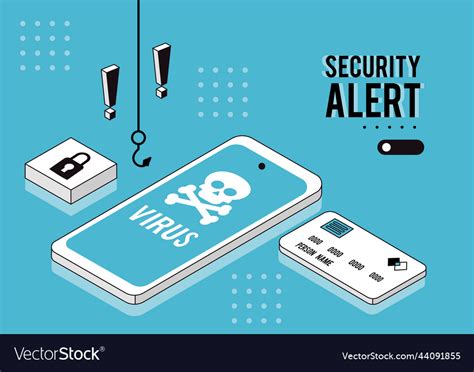 Smartphone And Virus Alert Royalty Free Vector Image