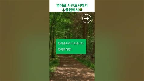 공원에서🌲🌳 영어로사진묘사 토익스피킹 토스 생활영어 Youtube