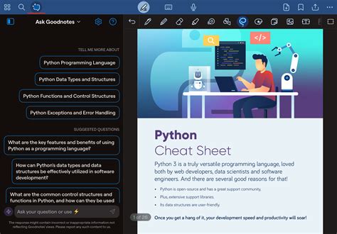 Ask Goodnotes와 함께 열린 노트북과 상호 작용하다 Goodnotes Support