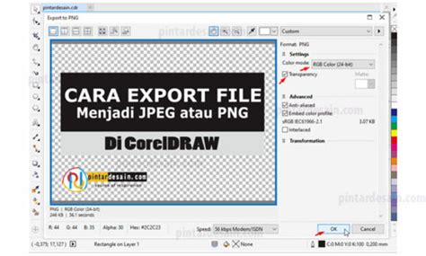 Cara Export File Coreldraw Menjadi Jpeg Png Dan For Web Pusat Komputer