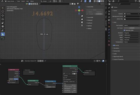 Measurement I Am Trying To Measure The Curve Length With Geometry Nodes The Curve Has All