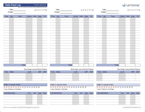 Nutrition Spreadsheet Template — Db