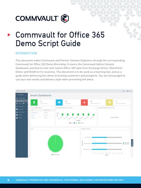 Commvault For Office 365 Demo Script Guide Download Free Pdf Backup Share Point