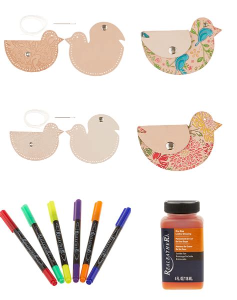 Diy Leather Bird Coin Purse Bundle Markerific Hometown Leatherworks