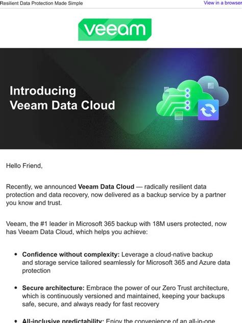 Veeam Performance Marketing Program Introducing Veeam Data Cloud Explore Whats New Milled