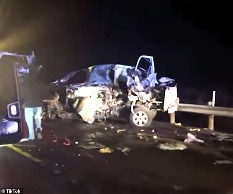 Mangled Car Of Dixie Chicks Founder Laura Lynch Is Pictured Moments After Her Fatal Head On